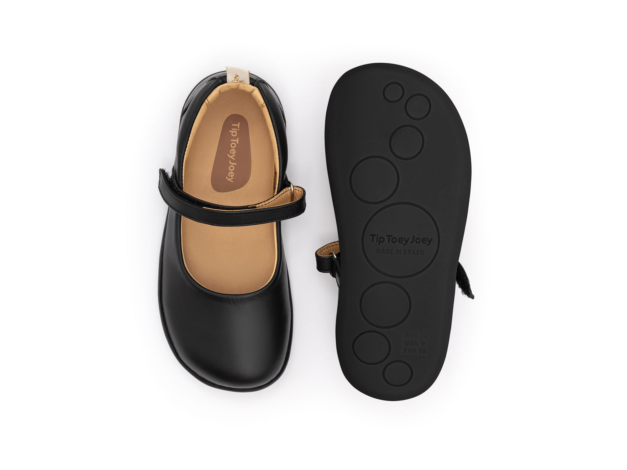 Chatita Infantil Barefoot Tip Toey Joey Catch School Negra